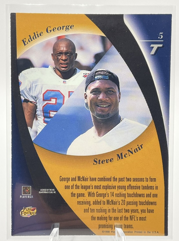 1998 Playoff Contenders Touchdown Tandems Eddie George Steve McNair #T5 ...