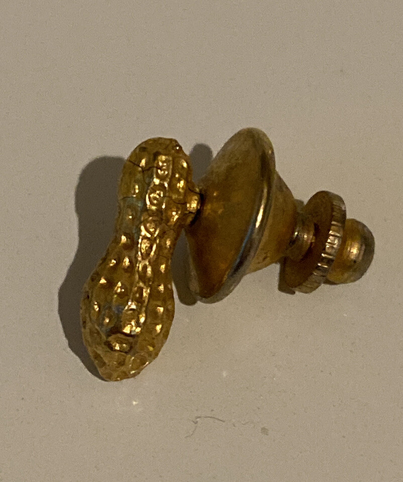 Golden PEANUT Tie Tack / Tie Pin Peanut shaped Gold Colored Metal | eBay