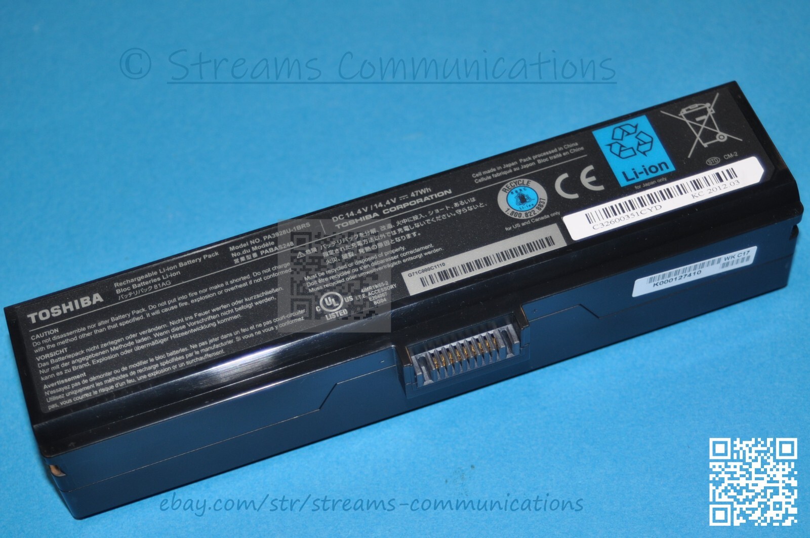 Genuine TOSHIBA Qosmio X770 X775 X775-Q Series OEM Laptop Battery ...