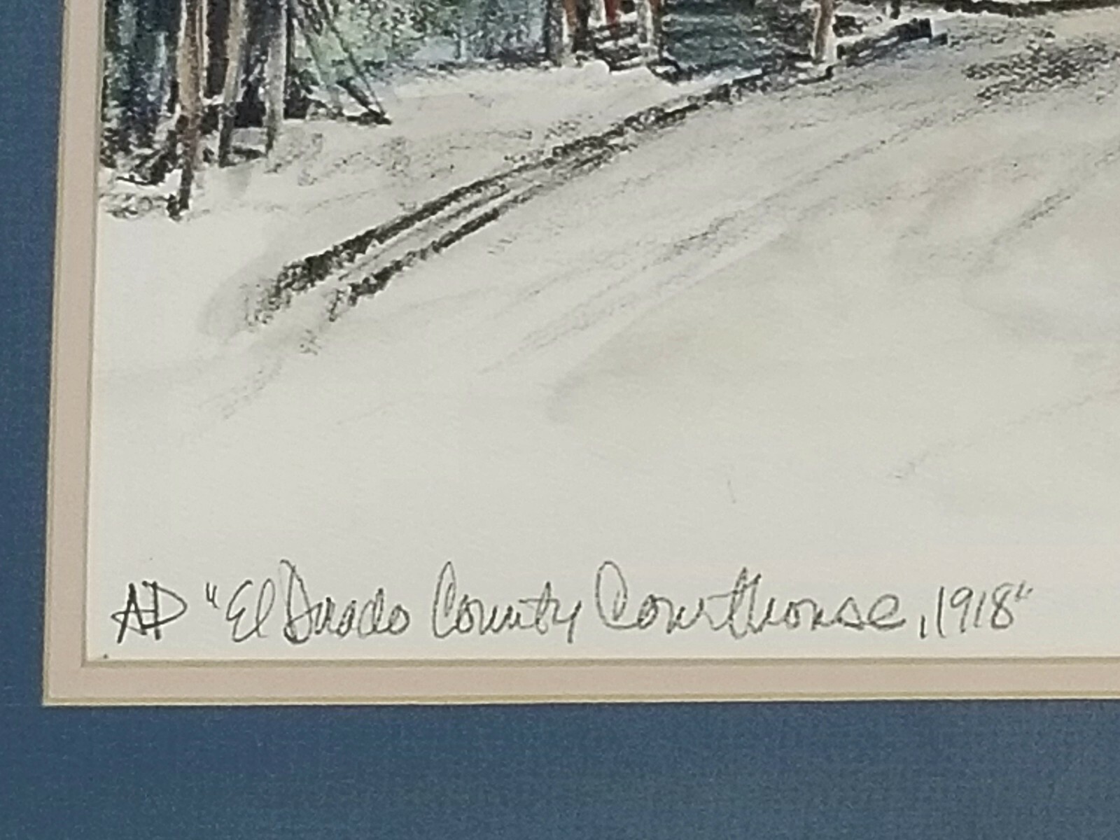 RARE Carol Mathis El Dorado Courthouse Placerville Hangtown Watercolor ...