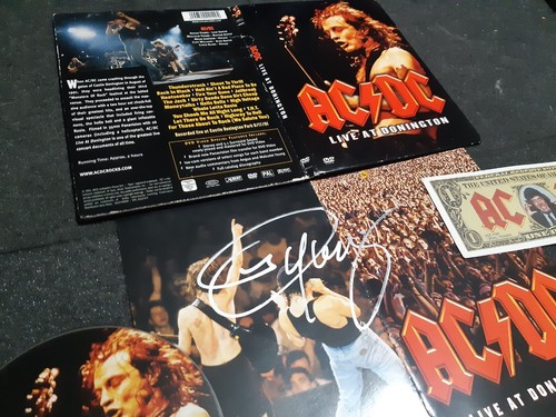 AC/DC autograph DONINGTON ANGUS YOUNG signed live concert tour ...