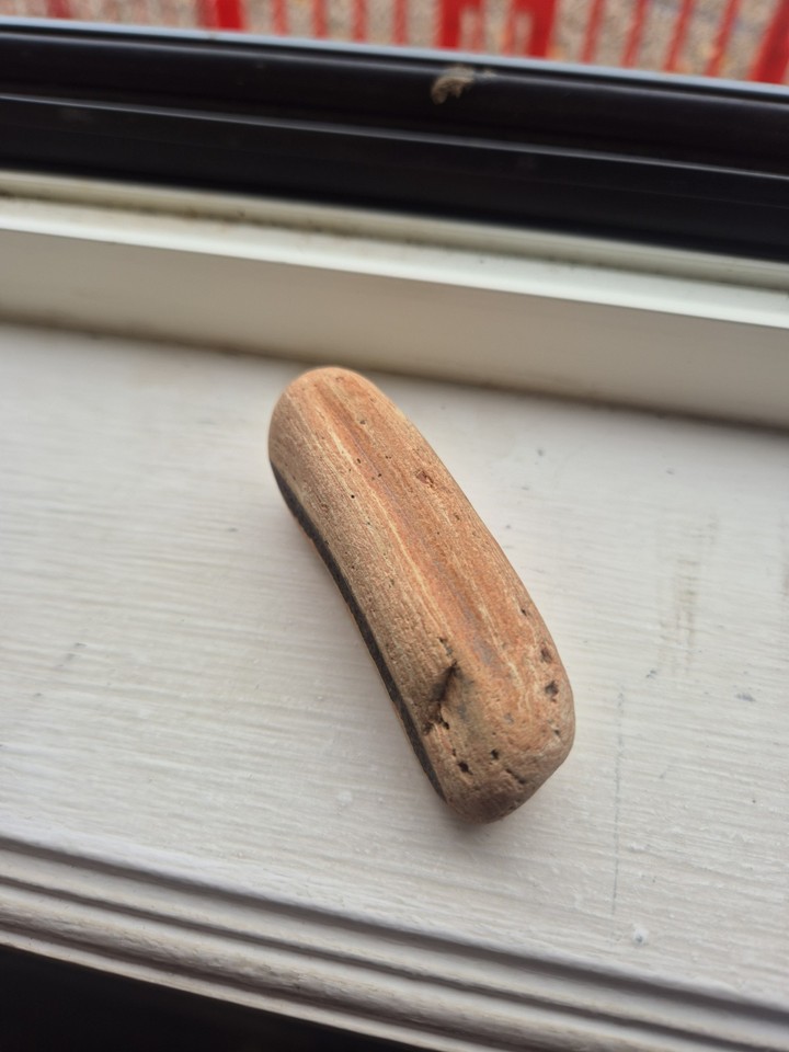 Neolithic Early Stone Age Tool Quartzite Large Polishing Stone with 3 ...