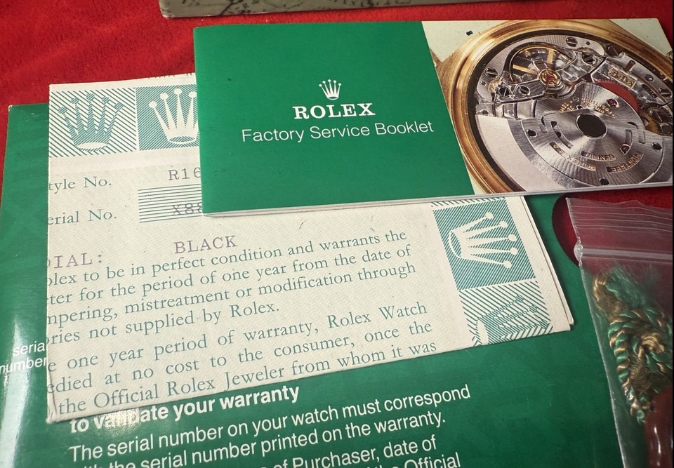 OG 1991 ROLEX SUBMARINER 40MM DATE #16610 FULL SET BOX PAPER HANG TAG ...