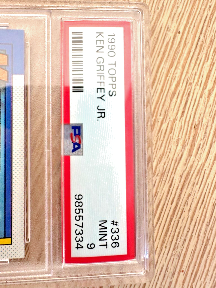 1990 topps ken griffey jr. all-star rookie 336 bloody scar ERROR CARD ...