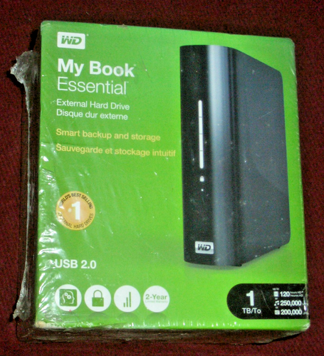FREE Shipping NEW WD External Hard Drive My Book Essential 1TB USB 2.0 ...