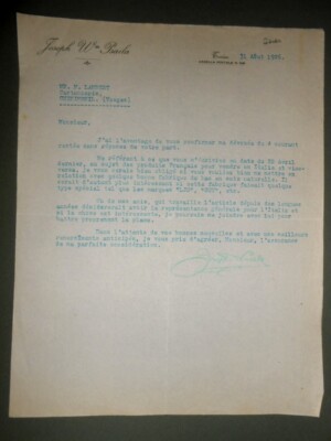 ancienne facture Joseph Psaila torino Turin Italie 1926 | eBay