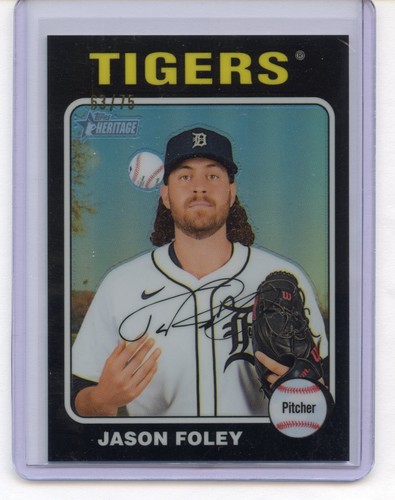 2024 Topps Heritage High Number - SP Jason Foley #718 Chrome Black ...