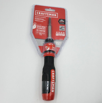 CRAFTSMAN Ratcheting Screwdriver SpeedDrive 2inch Double Ended Bits ...