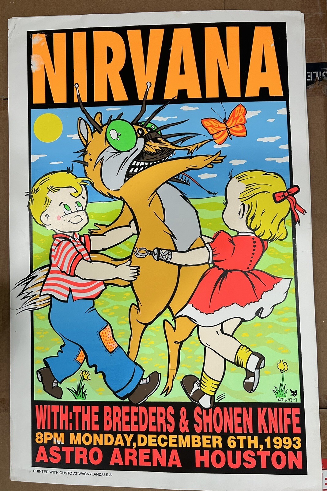 Nirvana Frank Kozik Original Silkscreen Poster-Test Print - Columbus ...