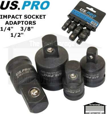 US PRO Tools 4pc Impact Socket Adaptor Set, Reducer for Sockets, Wrench ...