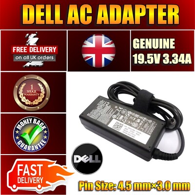 19.5V 3.34 65W AC ADAPTER CHARGER PSU FOR DELL 0G4G24 G4G24 LAPTOPS ...