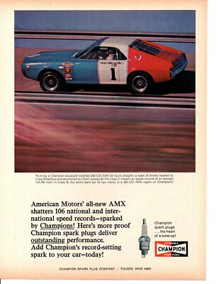1968 AMERICAN MOTORS AMX 290 MODIFIED / CRAIG BREEDLOVE ~ ORIGINAL ...