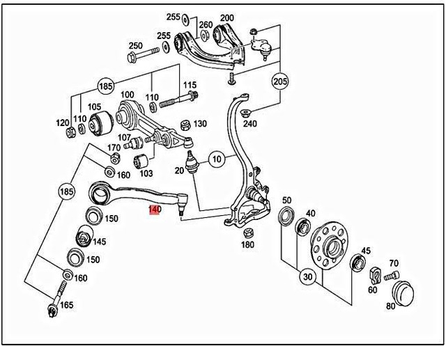 Genuine Mercedes-Benz Strut Rod 2113304911 OEM for sale online | eBay