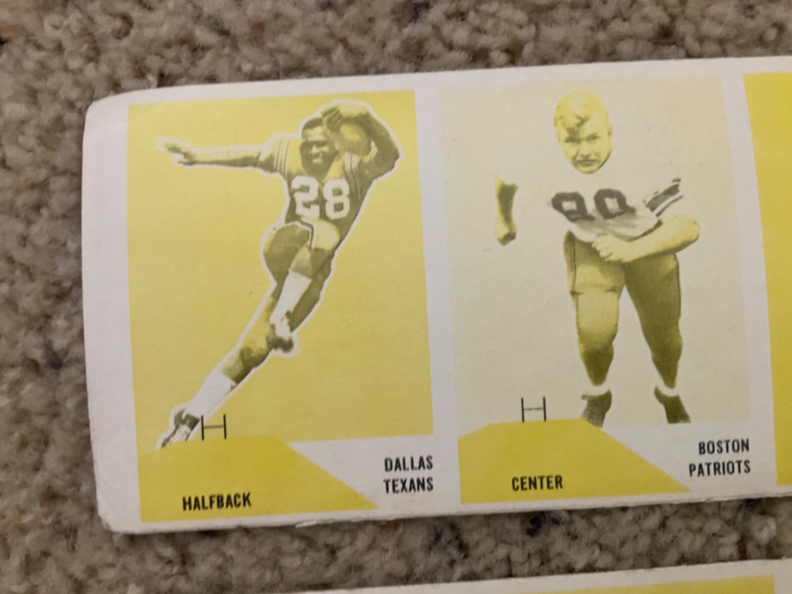 1960 FLEER 12 UNCUT STRIPS YELLOW PROOF COMPLETE SET KEMP RC | eBay