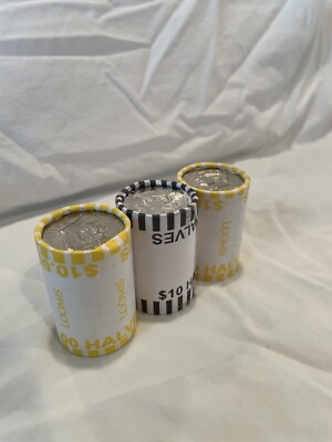 3 Rolls Half Dollar Coins $30 FV bank sealed Loomis/ Brinks 60 Coins US ...