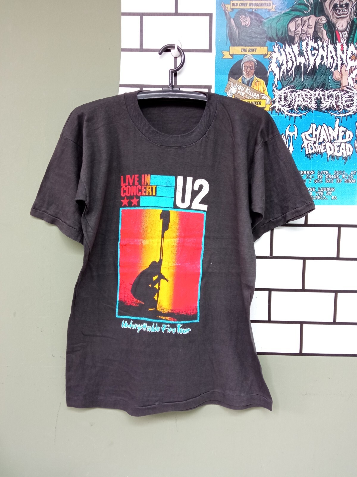 U2 Bono Unforgettable Fire Tour Vintage T Shirt Rock… - Gem