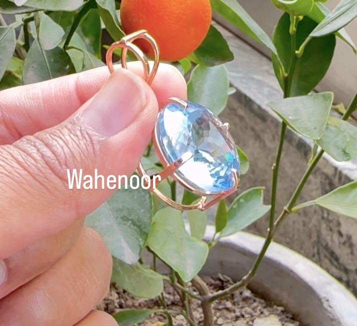 RARE Natural Blue Jeremejevite 23 MM Round 925 Sterling Silver Pendant ...