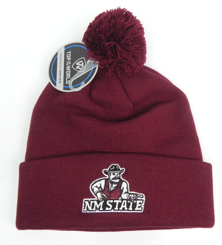 NEW MEXICO STATE ST. AGGIES NCAA BEANIE POM WINTER KNIT SKULL CAP HAT ...