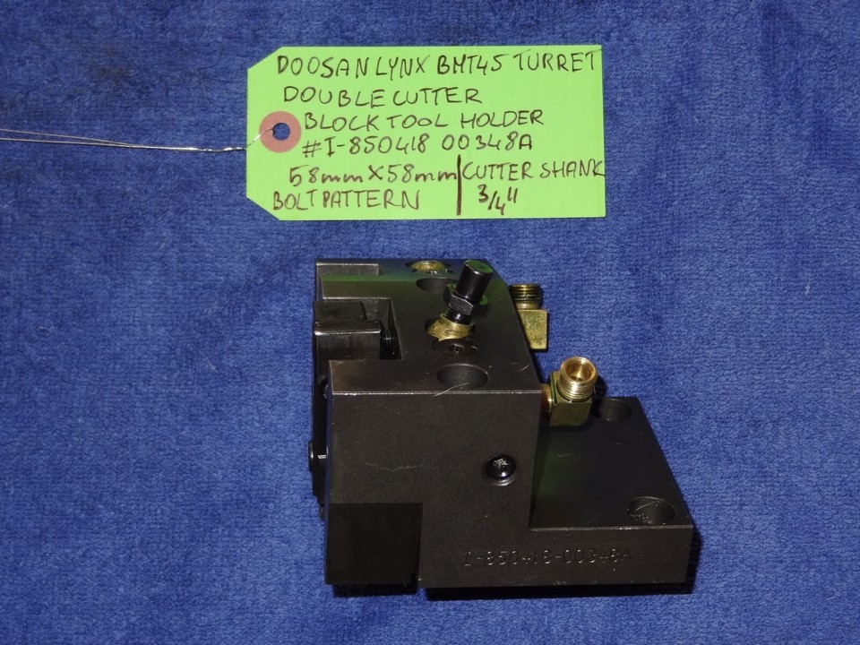 DOOSAN LYNX BMT45 TURRET DOUBLE CUTTER TOOL HOLDER #I-850418 00348 A | eBay