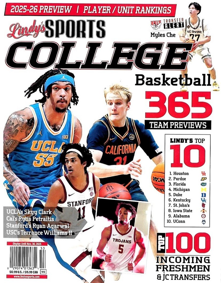Lindy’s Sports 2025-2026 COLLEGE BASKETBALL Preview Magazine COVERS ...
