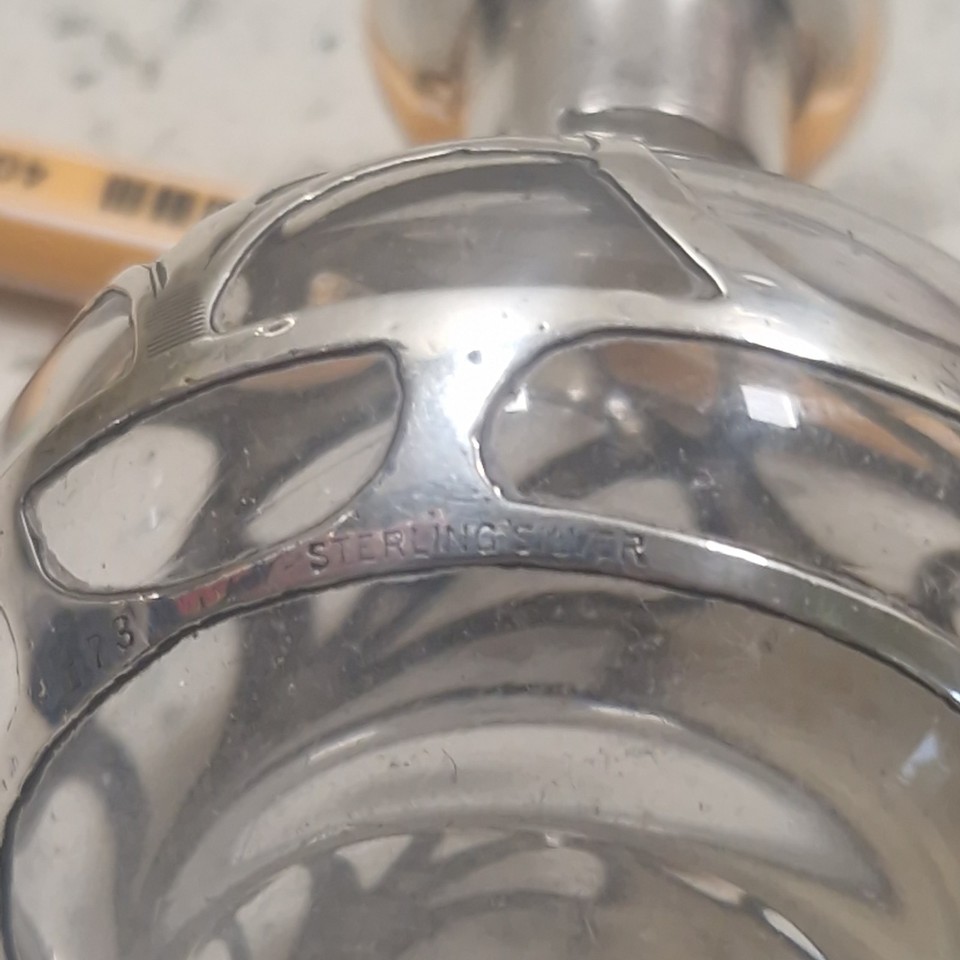 Solid Silver Overlay Scent Bottle dates circa 1900 | eBay UK