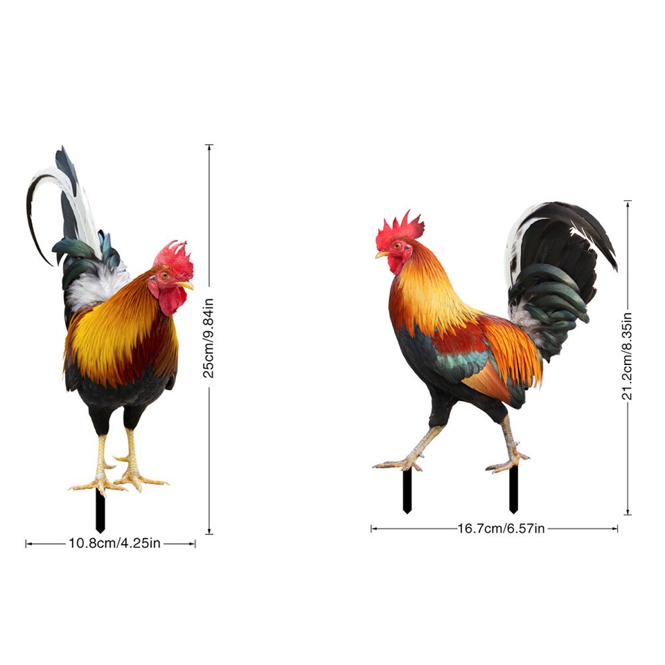 Rooster Chicken Statue Outdoor Garden Decoration Yard Art Figure ...