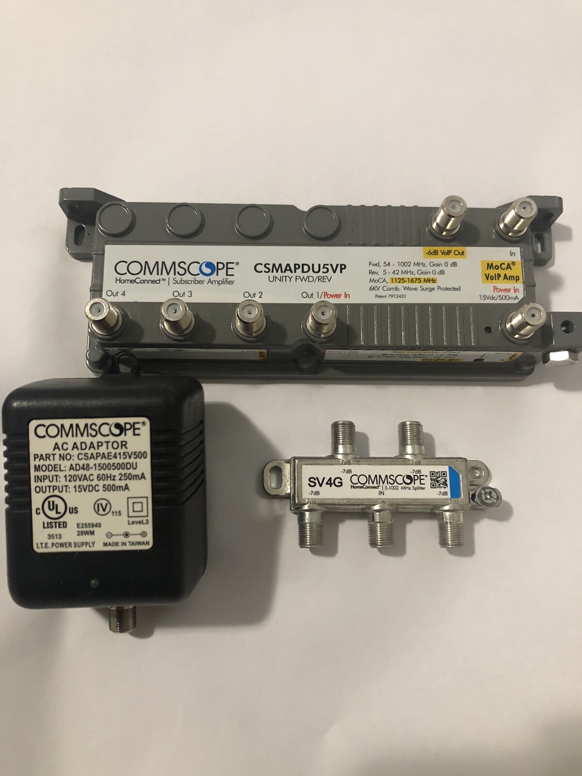 COMMSCOPE CSMAPDU5VP Cable Amplifier MoCA VoIP Digital 4-Port AMP | eBay