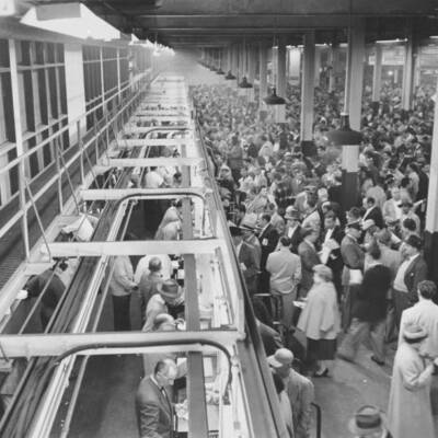 Betting windows at Yonkers Raceway New York Old Photo | eBay