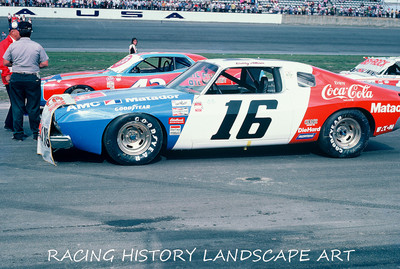 1975 DAYTONA 500 8x10 PHOTO #16 BOBBY ALLISON AMC MATADORE #43 RICHARD ...