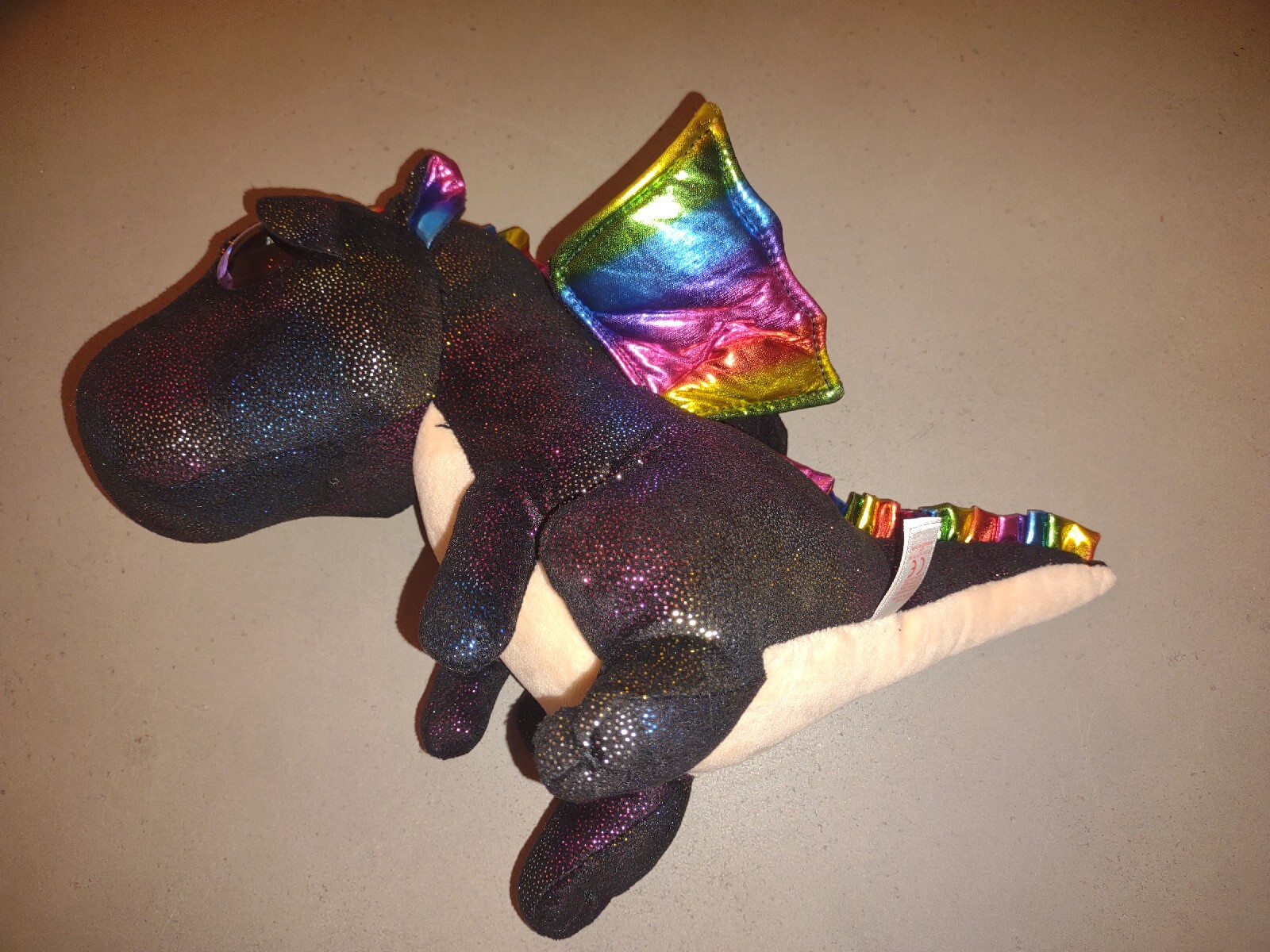 TY Beanie Boo big glitter eyes black glitter dragon Anora 6" Medium | eBay