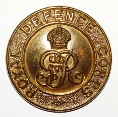 BRITISH MILITARY CAP BADGES, Royal Defence Corps Cap Badge, 1916-1936 ...