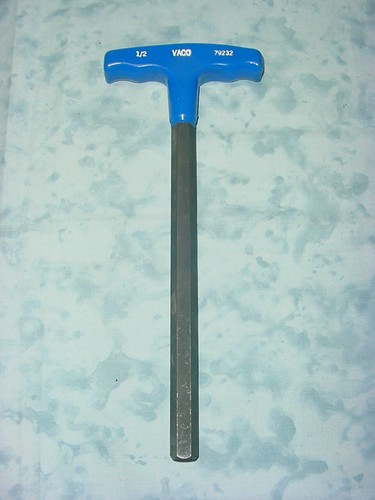 VACO Tools USA 1/2" 79232 T-Handle Hex Key Allen Wrench - Blue Handle ...