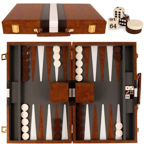 Backgammon Set - 15 Inch Classic Backgammon Board Game Sets Handheld ...