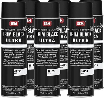 SEM Products Trim Black Ultra | Jet-Black Trim Car Spray Paint for ...