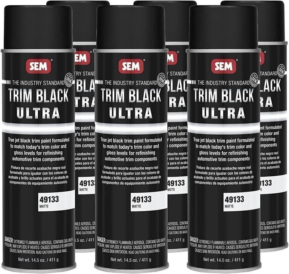 SEM Products Trim Black Ultra | Jet-Black Trim Car Spray Paint for ...