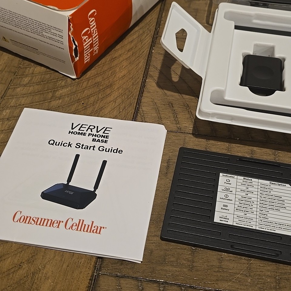 Consumer Cellular Verve Home Phone Base Model SD3000 Black Color | eBay