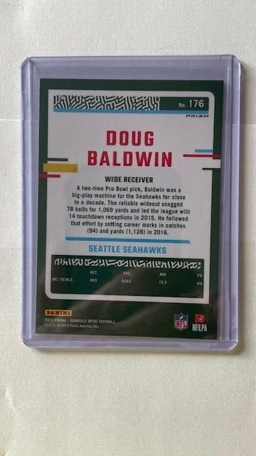 Doug Baldwin Silver Holo Prizm 2023 Donruss Optic Seattle Seahawks 176 ...
