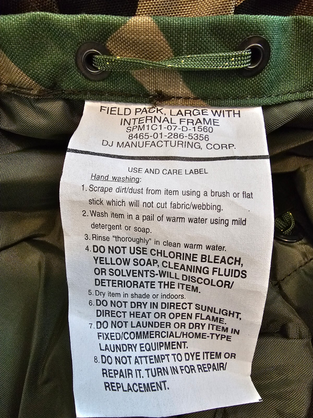 US Military CFP 90 Backpack Rucksack Woodland Camo Combat Patrol Pack ...