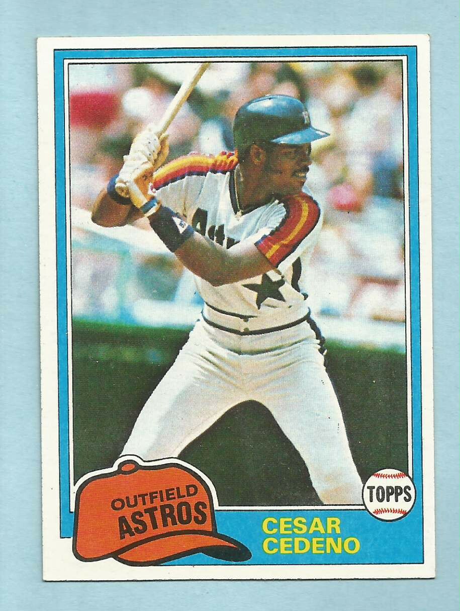 1981 Topps Baseball Cesar Cedeno #190 Houston Astros NM/MT ** SET BREAK ...