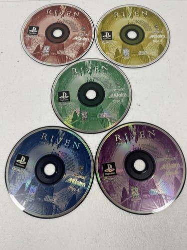 🔥 Riven • Sequel To Myst • Sony PlayStation 1 PS1 • 5 Disc Set • No ...