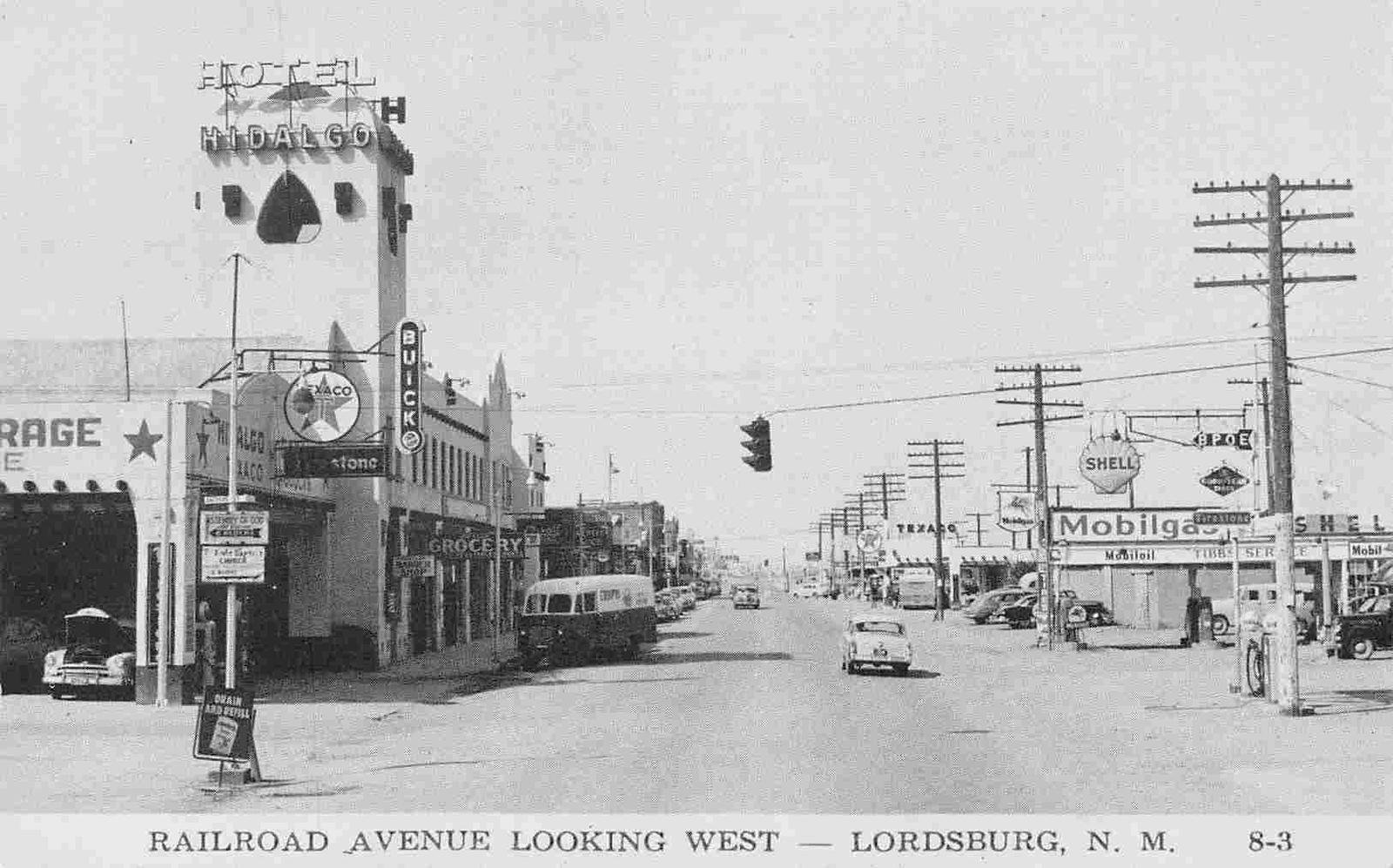 Railroad Avenue Gas Stations Mobil Shell Texaco Lordsburg New Mexico ...
