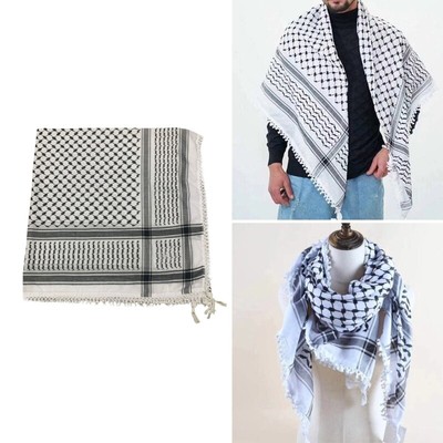 Traditional Arab Scarf Cotton Shemagh Scarf Arabian Neckerchief Desert ...