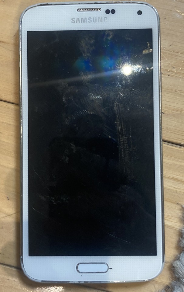 Samsung Galaxy S5 SM-G900A - 16GB - White Black (AT&T) Smartphone READ ...