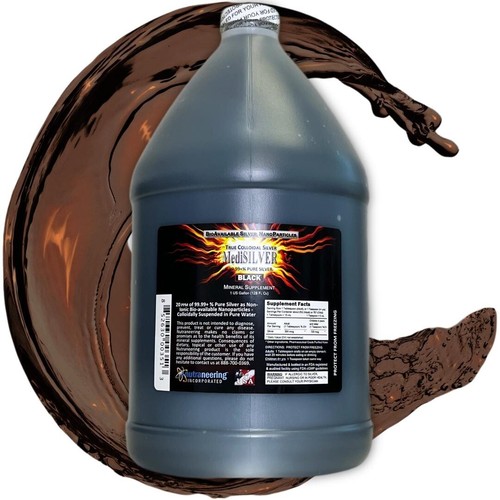 MediSILVER® BLACK Immunity Booster Diatomic True Colloidal Silver AgNP ...