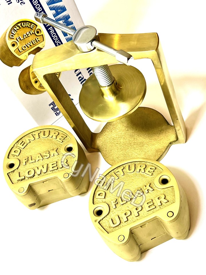 Dental Lab Flask | Bronze Denture Flask Press Compress | Upper Lower ...