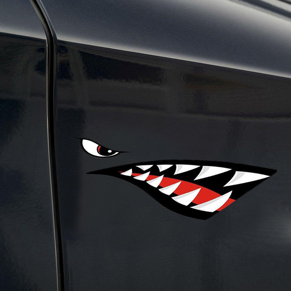 Shark Tooth Shark Teeth Mouth Reflective Decals Graphics Sticker ...