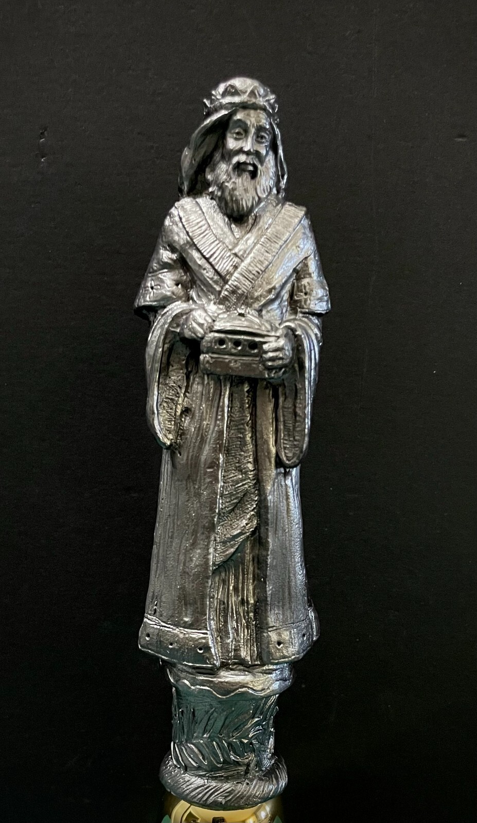 Michael Ricker Pewter Nativity Christmas Three 3 Wiseman Brass Bell ...