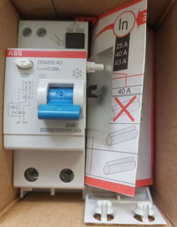 1PC Original ABB Electromagnetic leakage module DDA202 AC-25/0.03 #F2 ...
