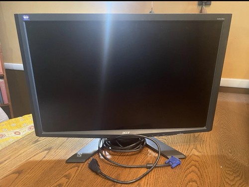 Acer X243W 23” DVI VGA 1080p LCD Widescreen Monitor w/ Stand + VGA Cord ...