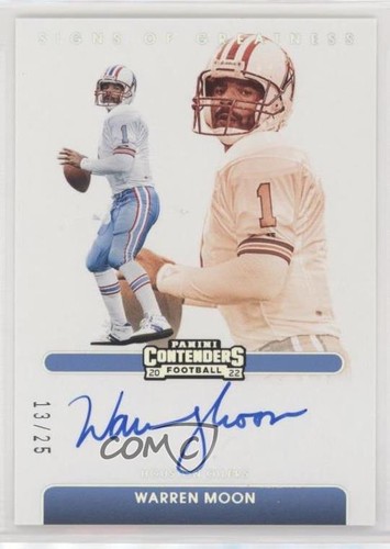 2022 Panini Contenders Signs of Greatness /25 Warren Moon #SG-WMO Auto ...